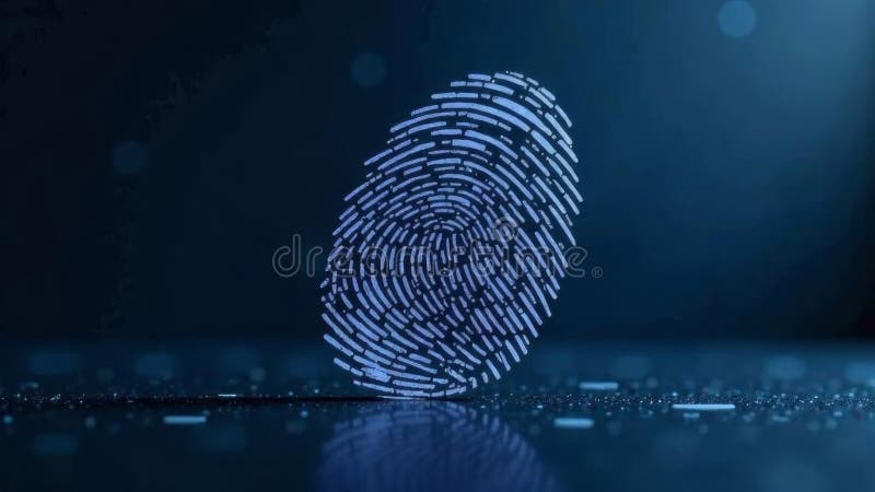 Digital Fingerprint Transparent Background Representing Biometric ...