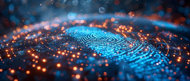 Digital Fingerprint Verification for Secure Access. Concept Biometric Authentication ...