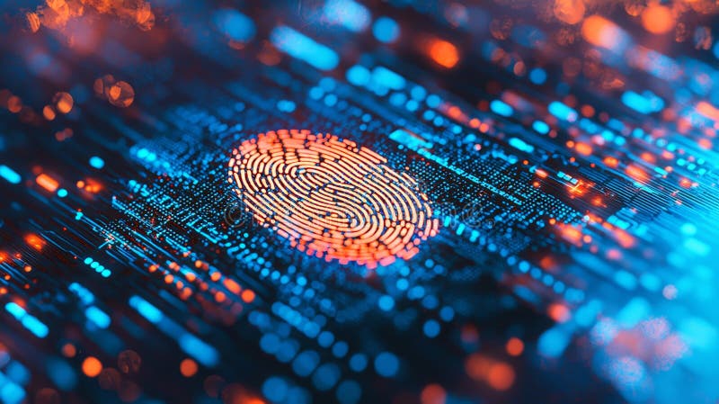Digital Fingerprints on Motherboard Backgrounds, Concepts of Digital ...