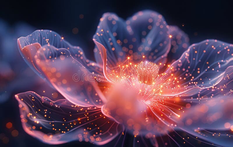 Digital Fireworks Display for Easter on Flower Stock Illustration ...