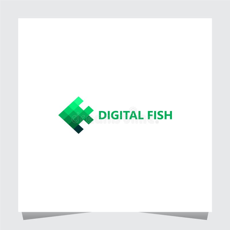 Digital fish logo stock vector. Illustration of oval - 231306727