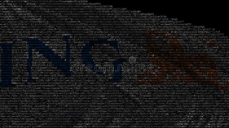 Digital Flag with Ing Logo on the Screen. Editorial 3d Rendering ...