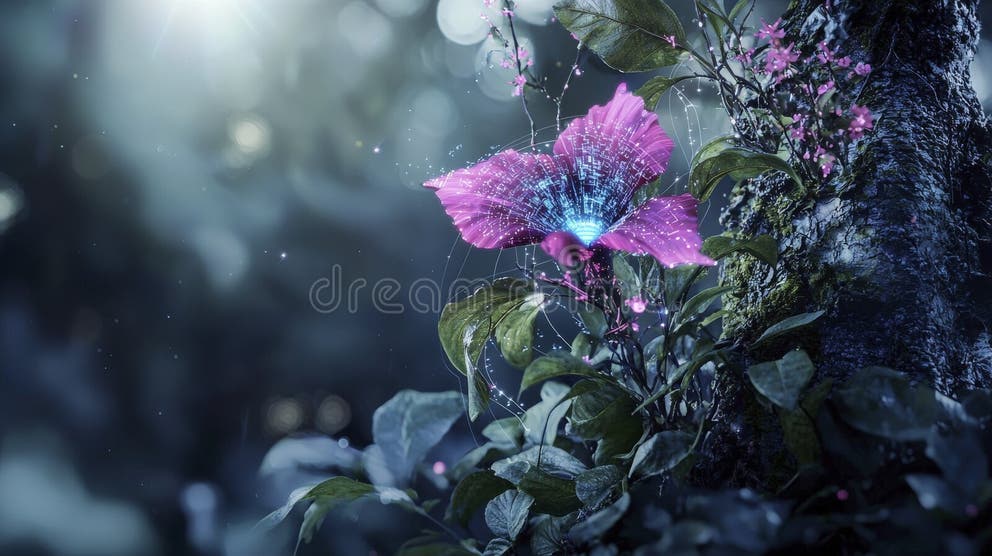 Digital Flora Interaction Enchanted Forest Visual Art Nature Close-up ...