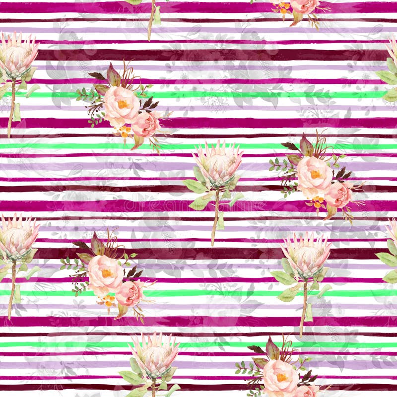 Digital Print Flower Pattern Design Stock Illustration - Illustration ...