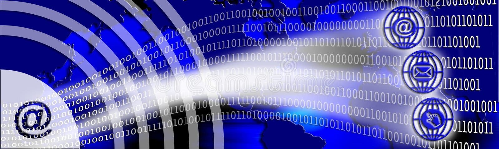 Binary header stock illustration. Illustration of computer - 1566238