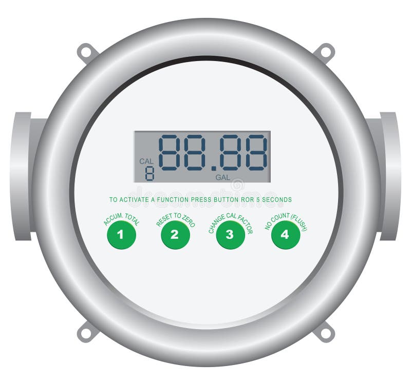 Digital Flow Meter stock vector. Illustration of manometer - 46587318