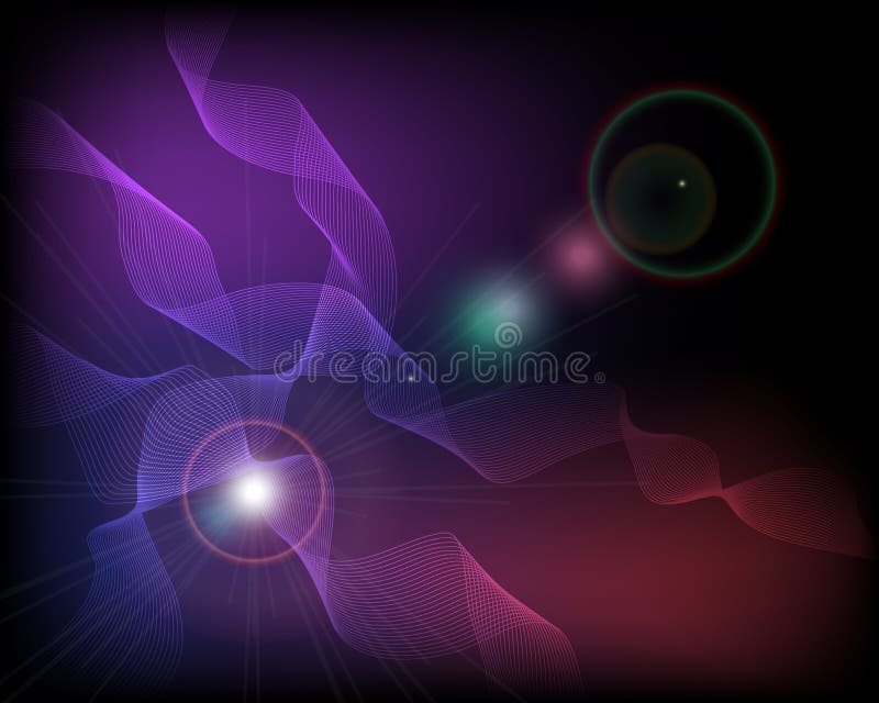 Digital Flow Wave with Particles in Motion. Abstract Smoke Effect ...