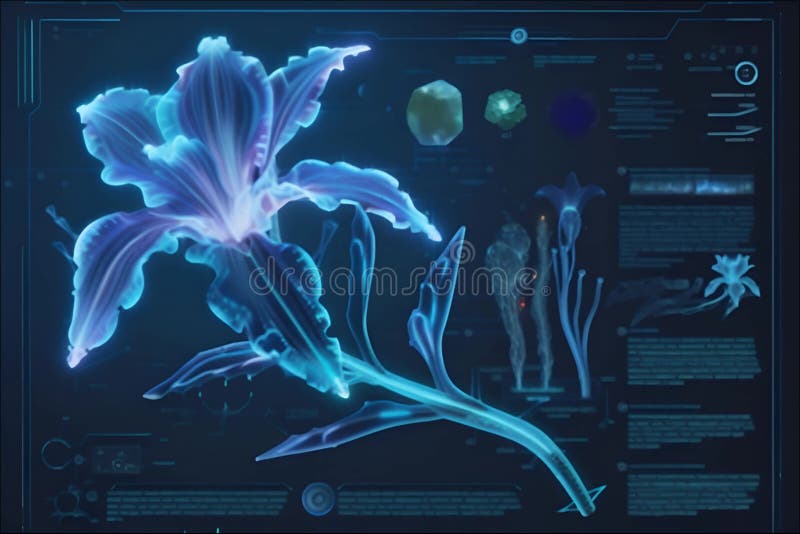 Digital Flower Design, Abstract, Technology, Futuristic Stock Video ...