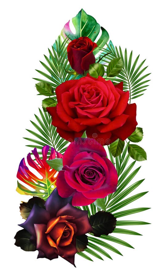 Digital Flower, Floral Beautiful Textile Flower Design Stock ...