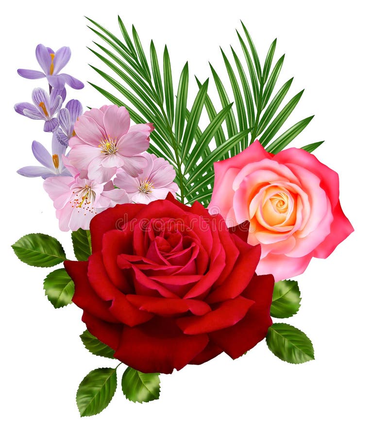 Digital Flower, Floral Beautiful Textile Flower Design Stock ...