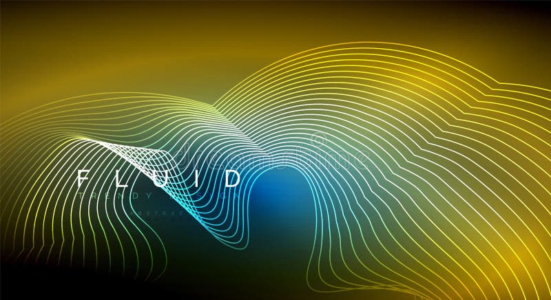 Digital Flowing Wave Particles Abstract Background Stock Vector ...