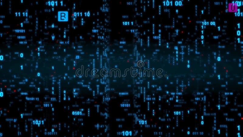 Digital Binary Background. Big Data Digital Code. Futuristic Information Technology Concept ...