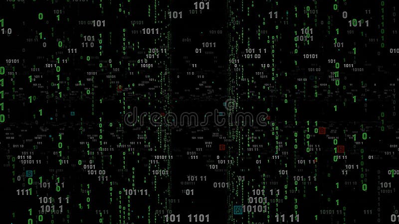 Digital Binary Background. Big Data Digital Code. Futuristic Information Technology Concept ...