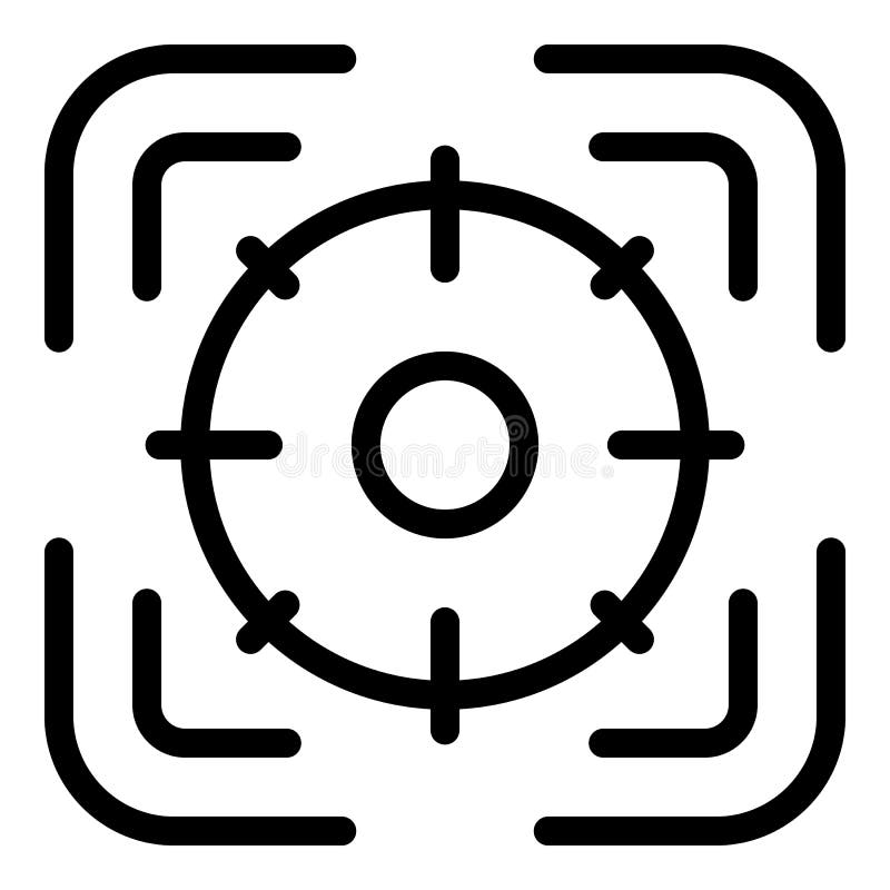 Digital Focus Icon, Outline Style Stock Vector - Illustration of line ...
