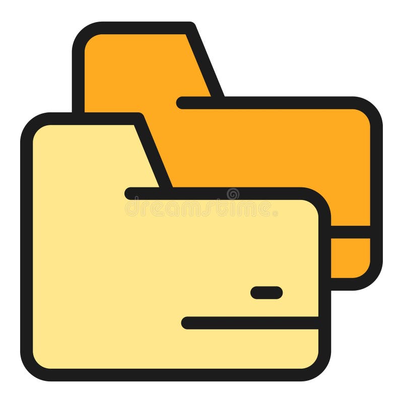 Digital Folder Icon Vector Flat Stock Illustration - Illustration of ...