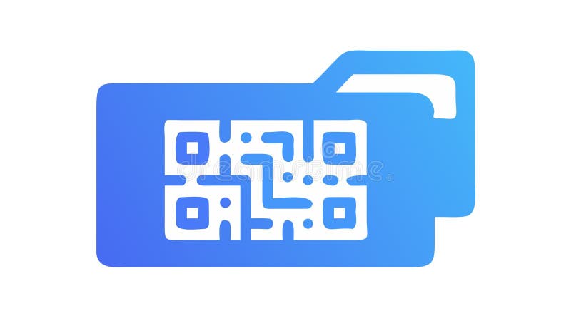 Digital Folder with QR Code Content Icon, Vector Design Generative AI Stock Vector ...