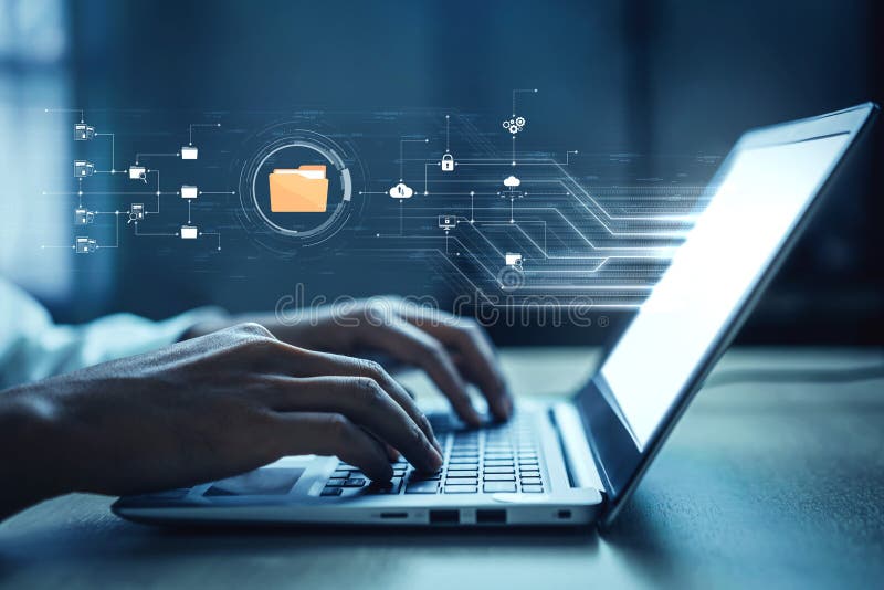 Digital Folder Workflow for Document Management Vouch Stock Photo - Image of technology, company ...