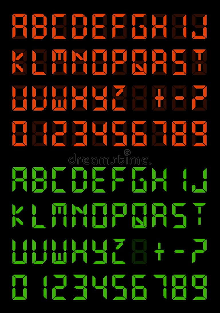 Digital Display Font Stock Illustrations – 34,663 Digital Display Font ...