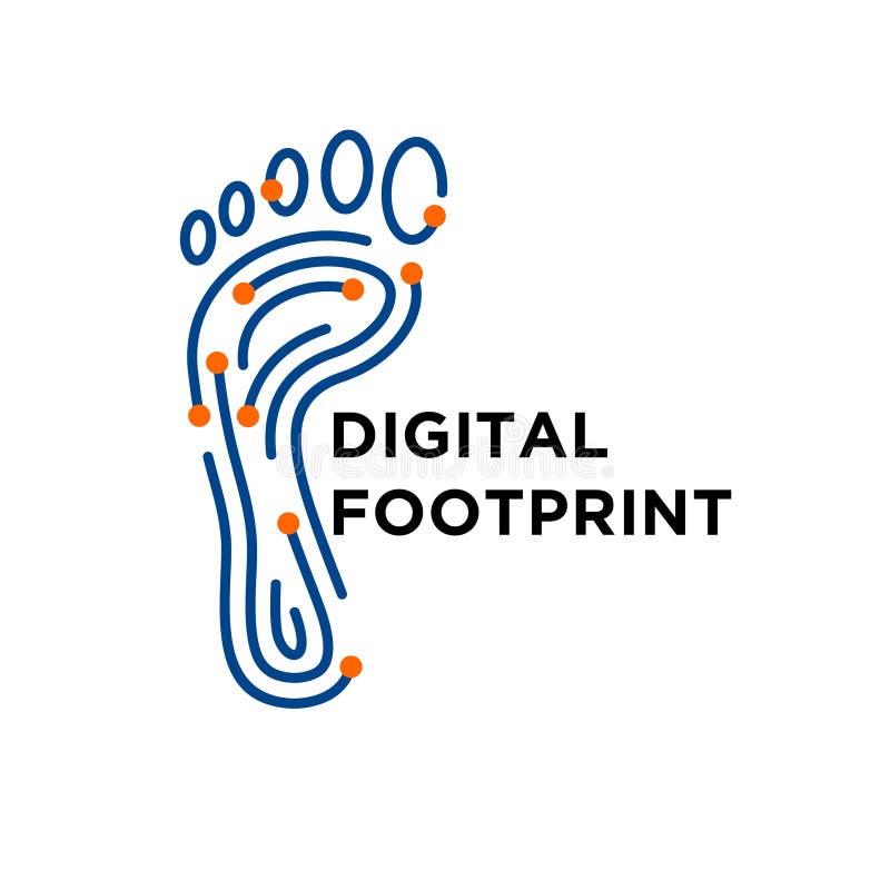 Digital Footprint Logo Icon Design Illustration Stock Illustration ...
