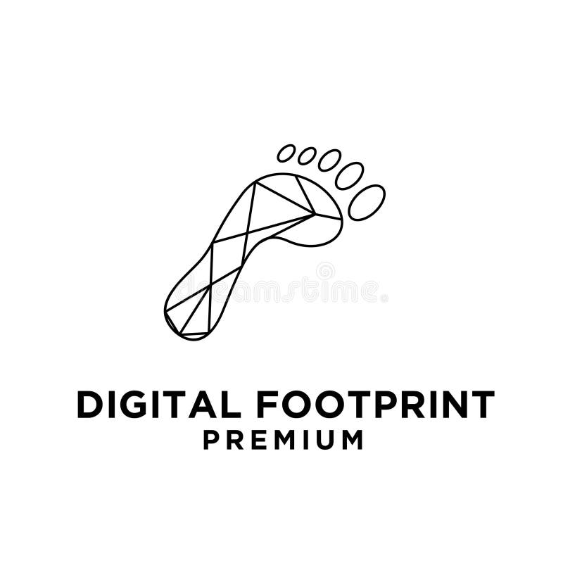 Digital Footprint Logo Icon Design Illustration Stock Illustration ...