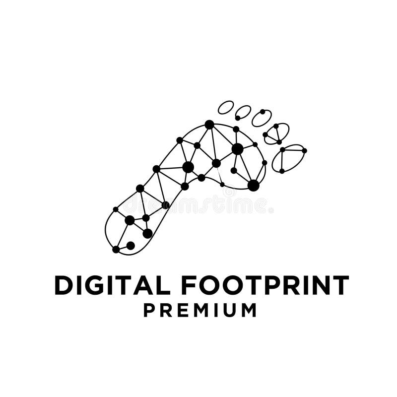 Digital Footprint Logo Icon Design Illustration Set Stock Illustration ...