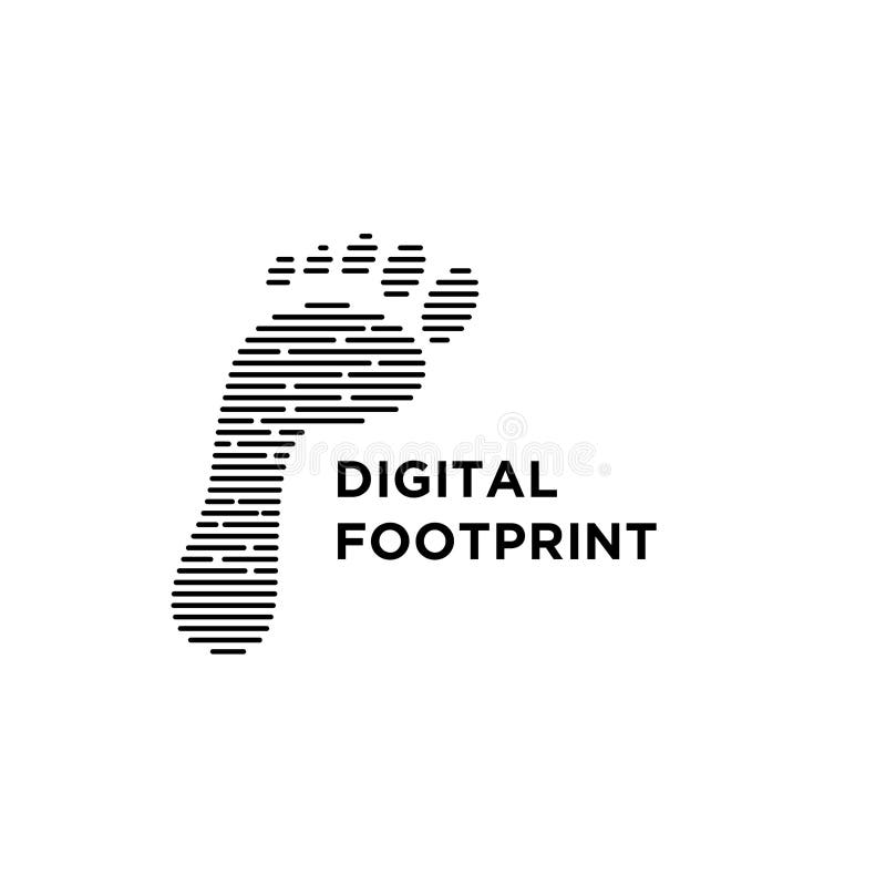 Digital Footprint Logo Icon Design Illustration Set Stock Illustration ...