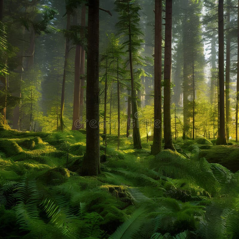 A Digital Forest of Glowing Trees and Plants, with Hidden Creatures ...