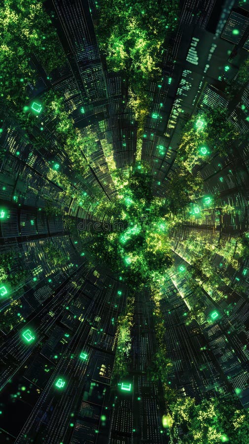 Forest Code Vector Logo Template. Stock Vector - Illustration of lazer ...