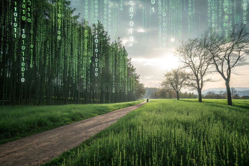 Forest Code Vector Logo Template. Stock Vector - Illustration of lazer ...