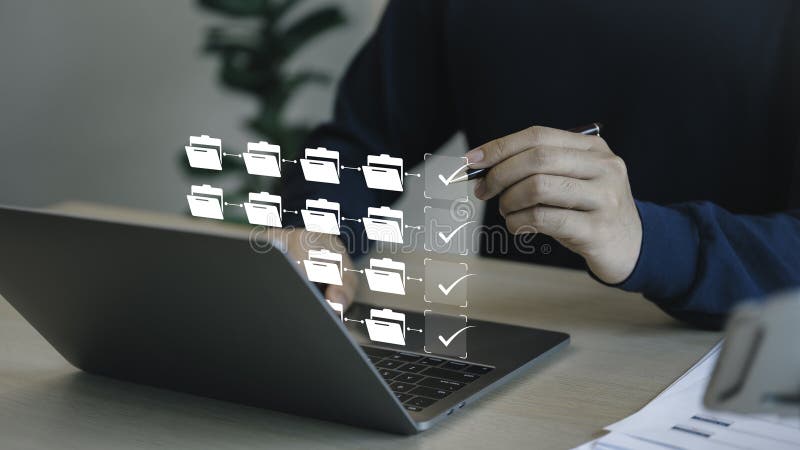 Digital Form Checklist by Laptop Computer, Tick Check Mark in the ...