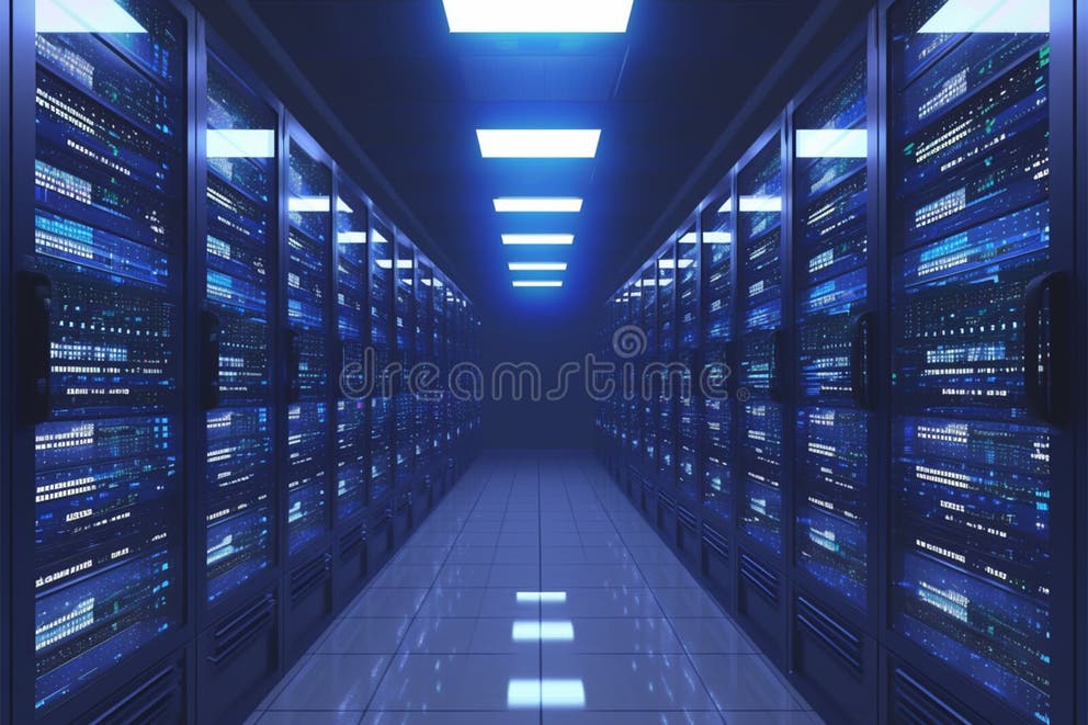 Digital Fortress Computer Racks in a Cryptocurrency Mining Server Room ...