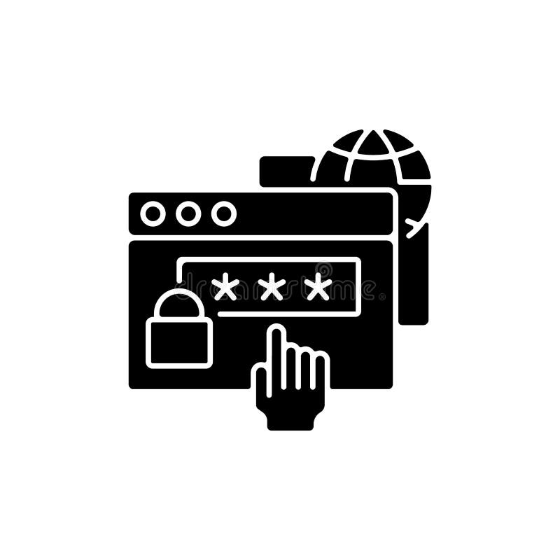 Digital Foundation Skills Black Glyph Icon Stock Vector - Illustration ...