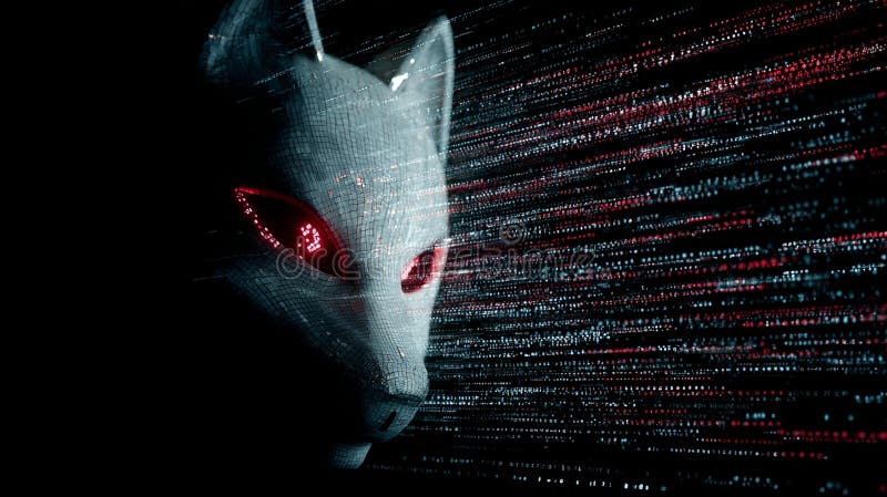 The Digital Fox: a Cybernetic Avatar S Mysterious Glow Amidst Binary ...