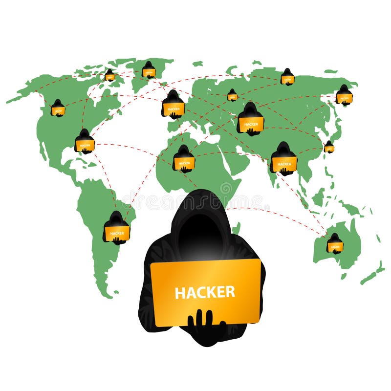 Digital Fraud and Hacking Design, Illustration. Stock Illustration ...