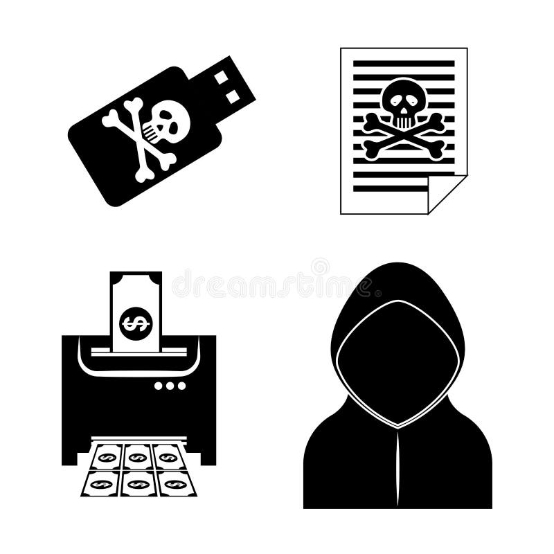 Digital Fraud and Hacking Design Stock Vector - Illustration of ...