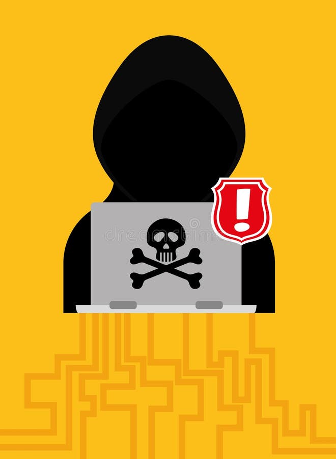 Digital Fraud and Hacking Design Stock Vector - Illustration of icon ...