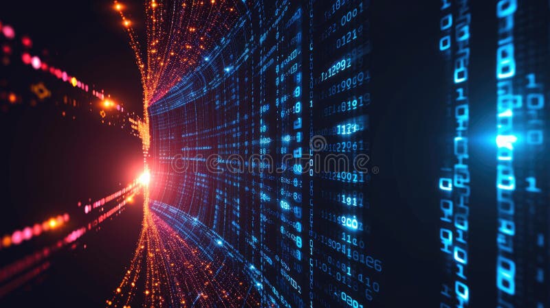 Digital Frontier: Abstract Binary Code Frame. Stock Illustration - Illustration of texture ...