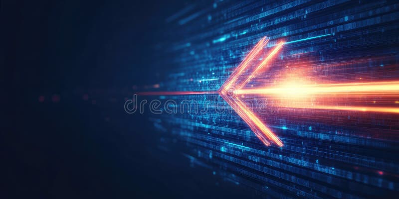 The Digital Frontier: a Glowing Arrow of Progress Cuts through the ...