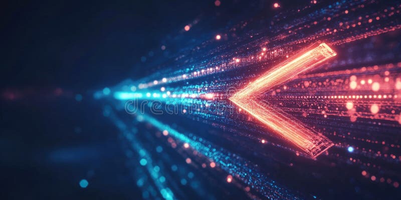 The Digital Frontier: a Glowing Arrow of Progress Cuts through the ...