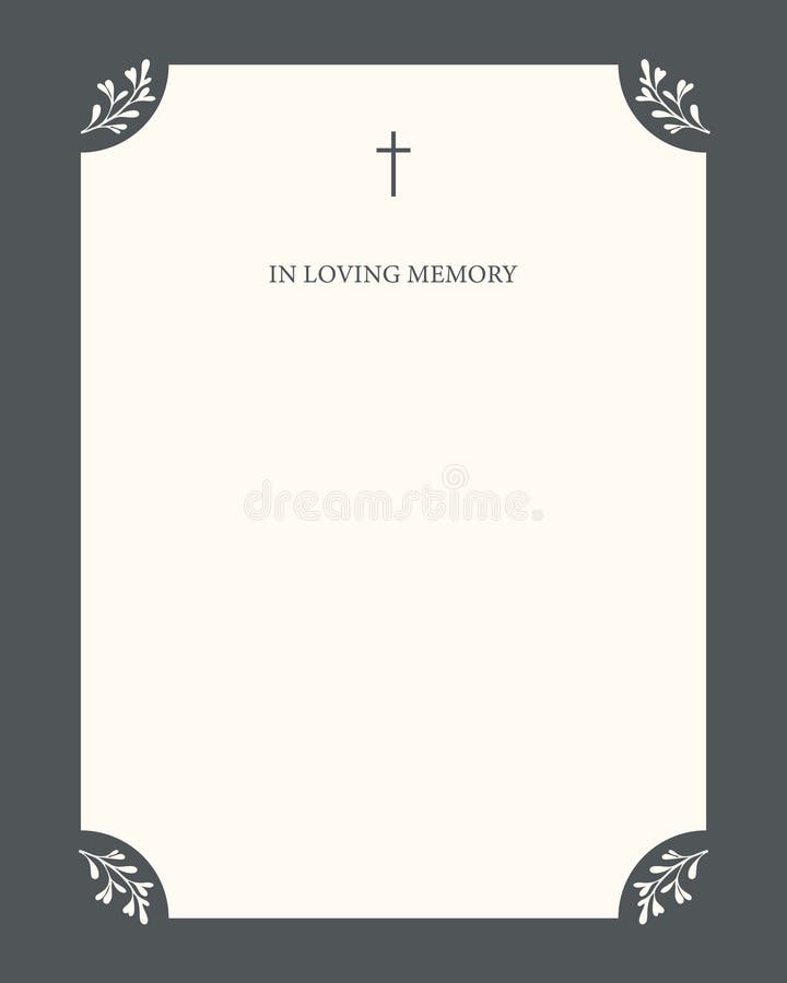 Digital Funeral Announcement Invitation Template in Vector Illustrator ...