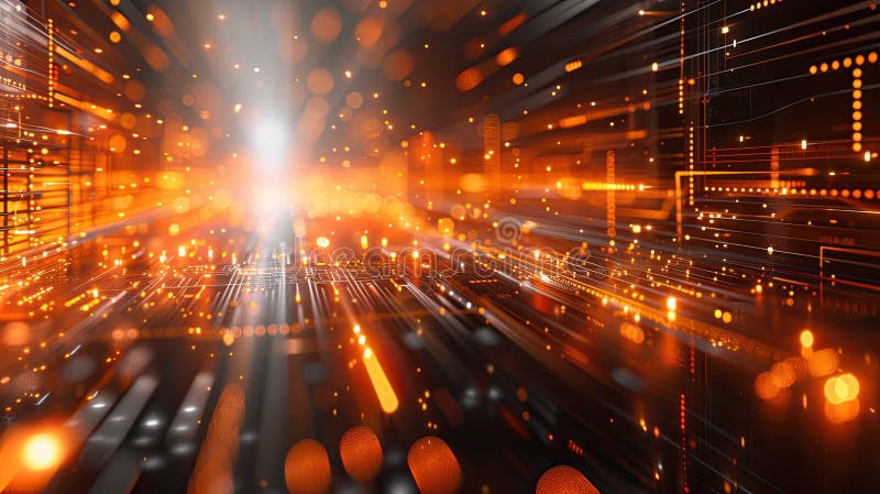 Digital Futuristic Background with High-Tech Elements Stock ...