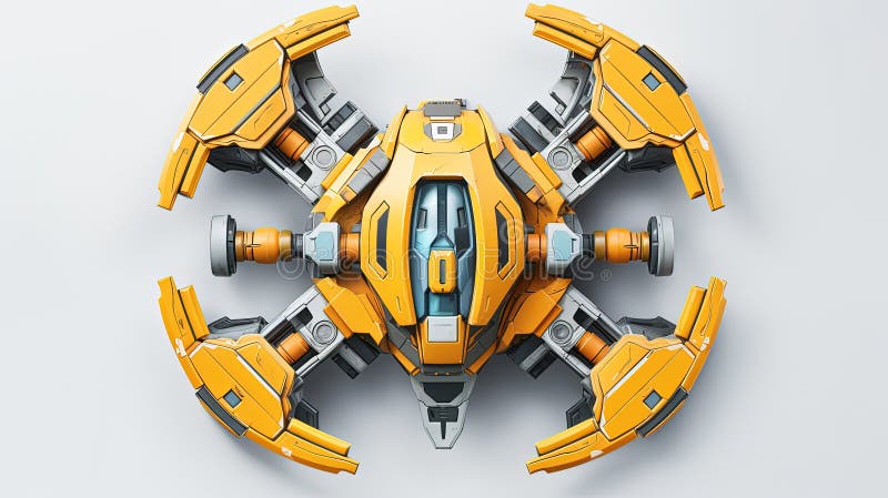 Digital Futuristic Game Assets Stock Illustration - Illustration of ...