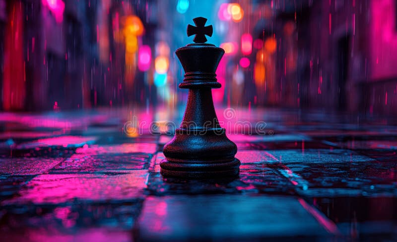 Glowing Chess Queen Network Strategy Game Stock Photos - Free & Royalty ...