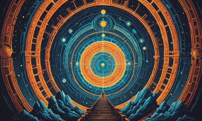 Digital Futuristic Space Station with Circular Design, Featuring ...