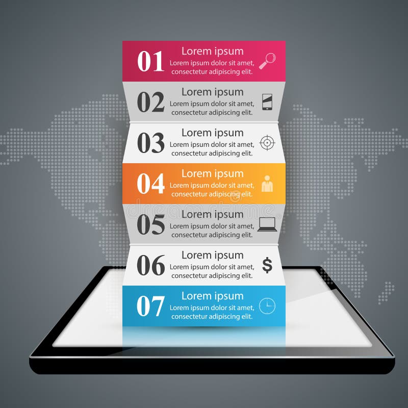 Digital Gadget, Smartphone Tablet Icon. Business Infographic Stock ...