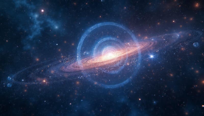 Digital Galaxy Clusters Spinning through Virtual Space with Glowing ...