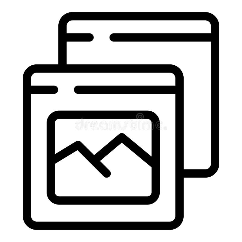 Digital Gallery Icons Set on White Background Stock Vector ...