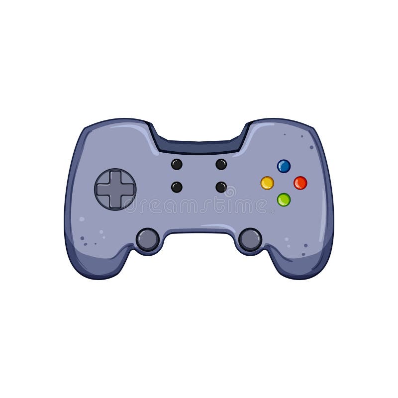 Digital Gamepad Cartoon Vector Illustration Stock Illustration ...