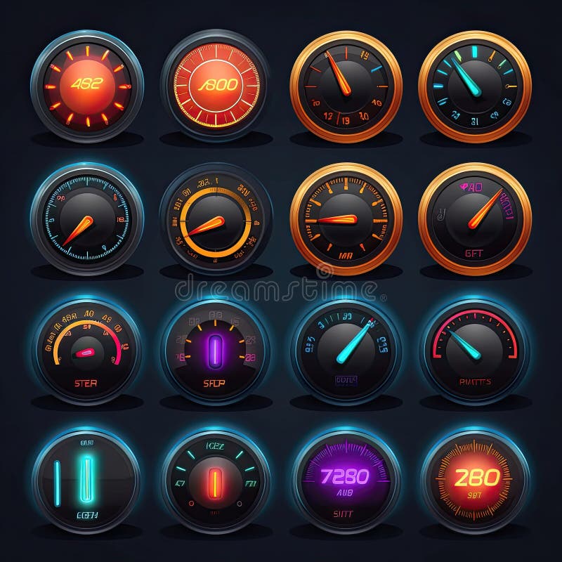 Digital Games Speedometer Ai Generated Stock Photo - Image of vehicle ...
