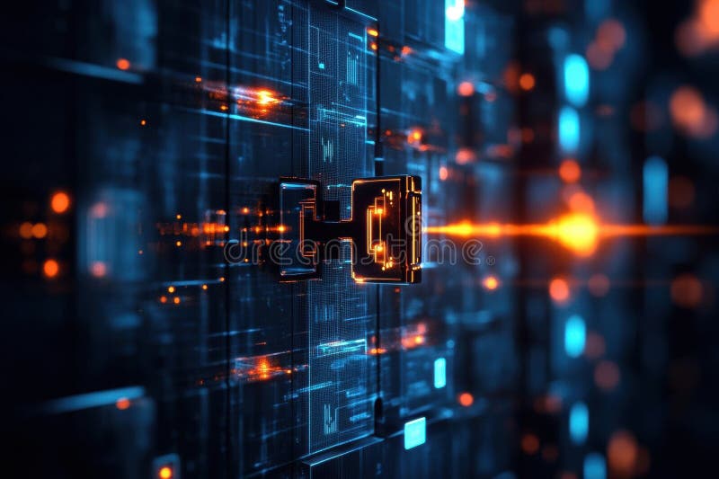 Digital Gateway, Connecting the Future of Data Stock Photo - Image of ...